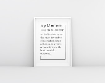 Optimism Wall Art - Etsy