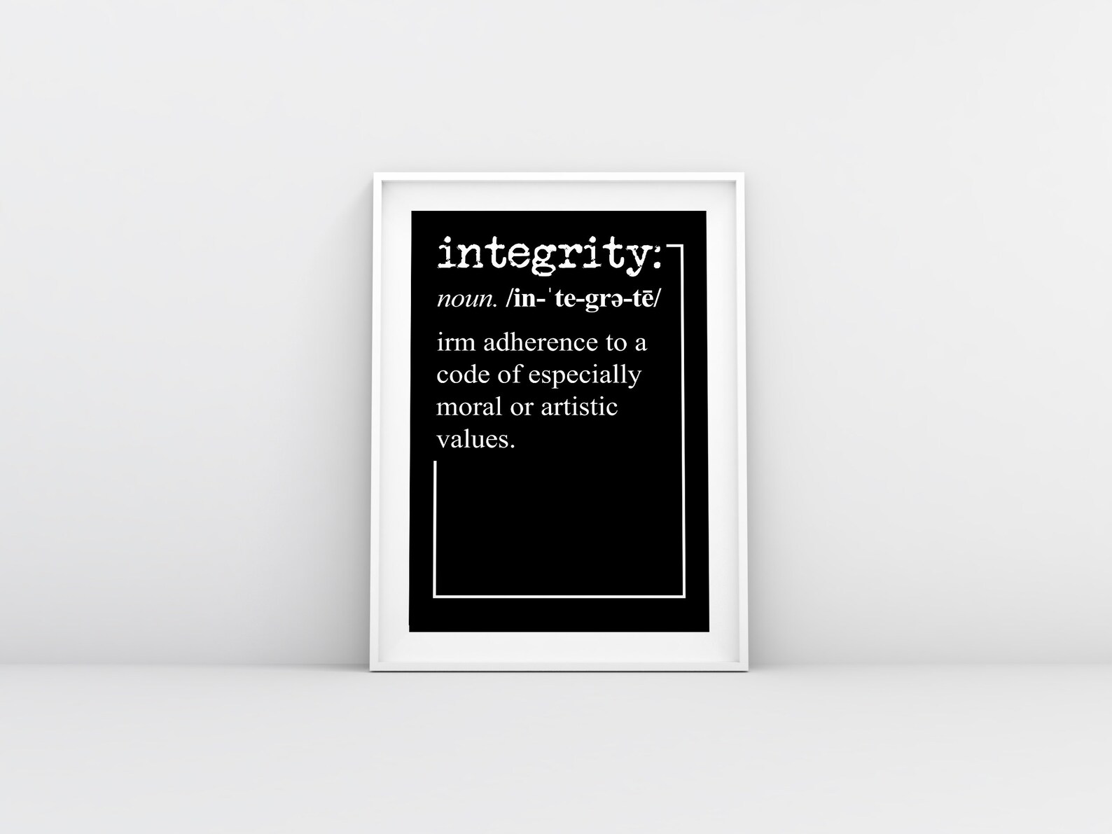 Integrity Print, Definition Print, Printable, Motivational Quote ...