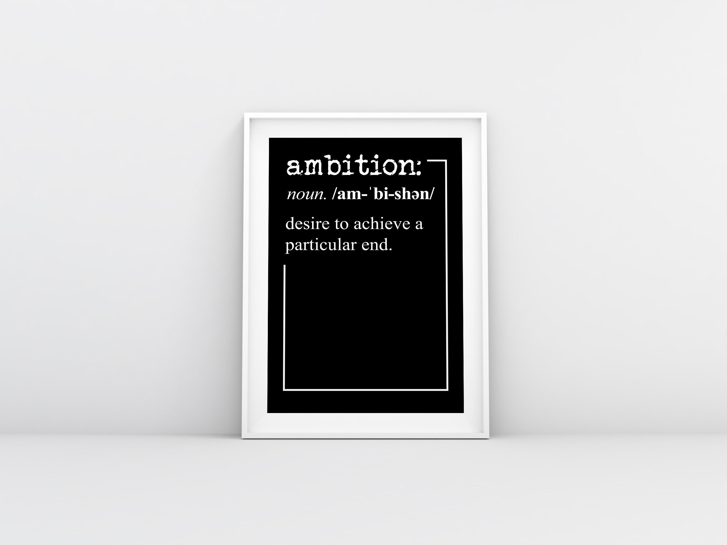 Ambition Print, Definition Print, Printable, Motivational Quote ...