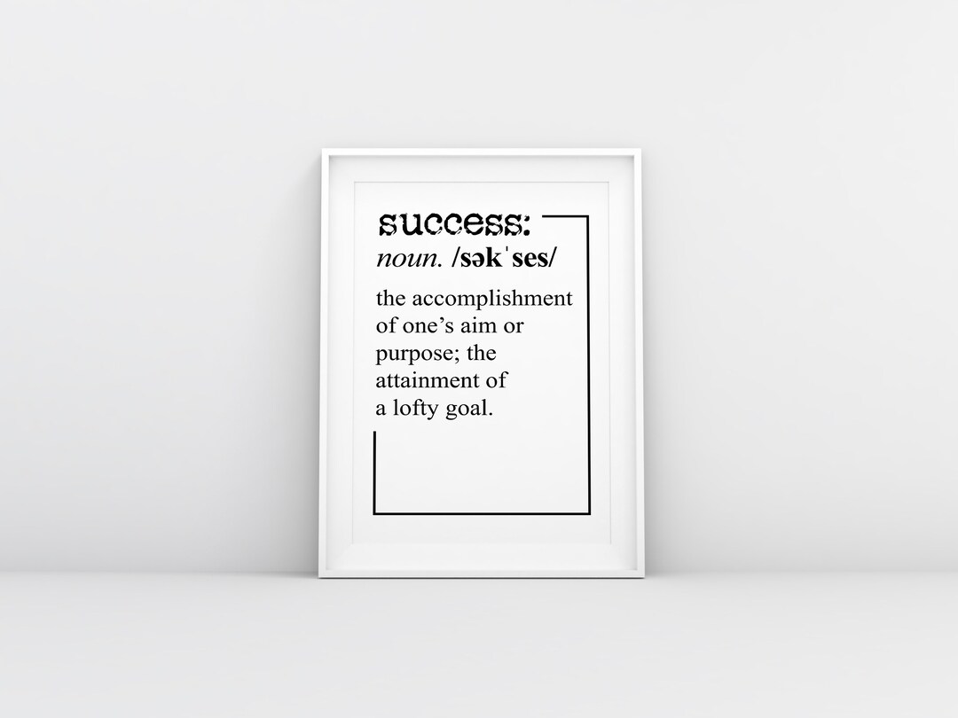 Success Print, Definition Print, Printable, Motivational Quote, Success ...