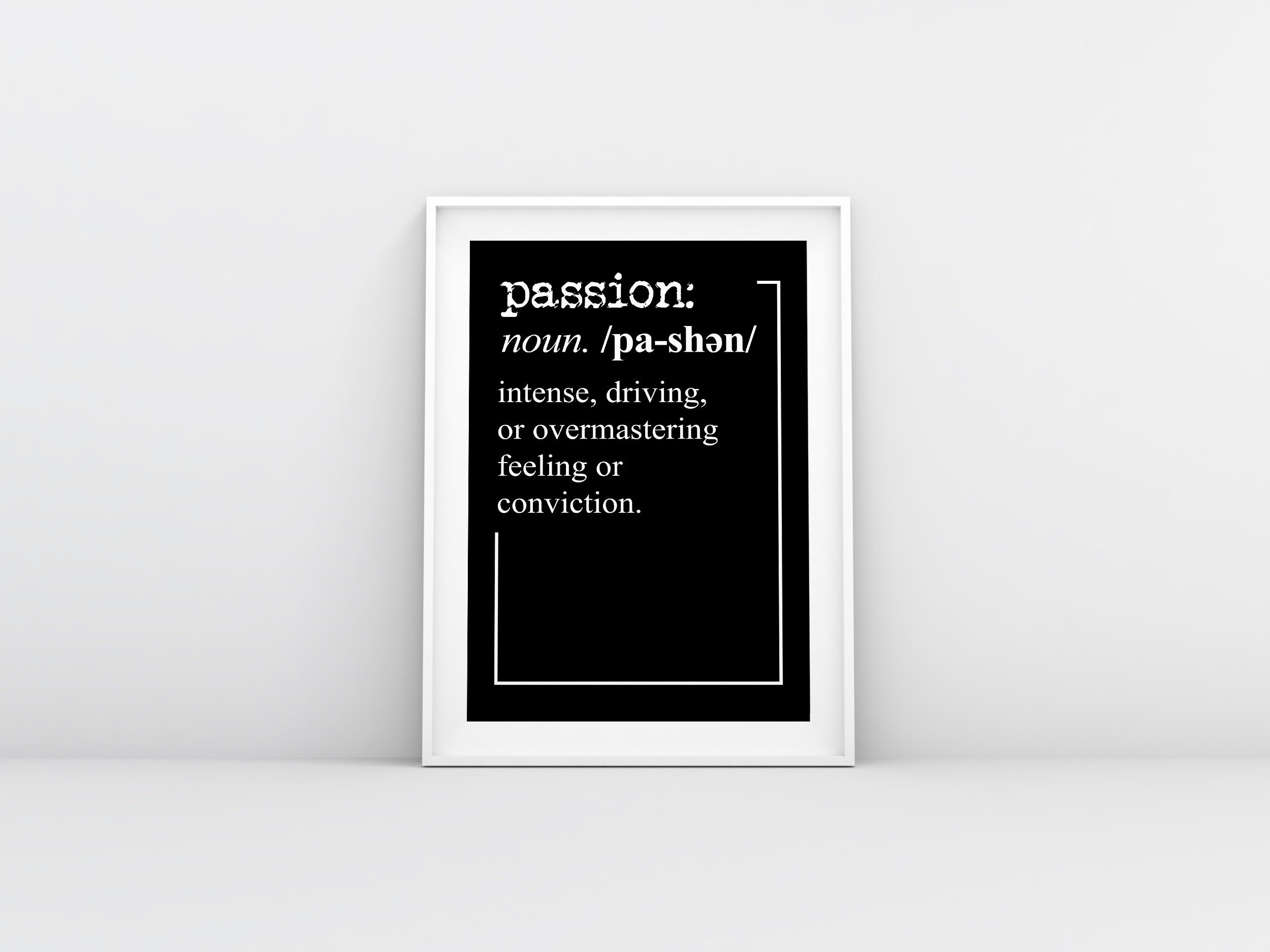 Passion Print, Definition Print, Printable, Motivational Quote, Passion ...