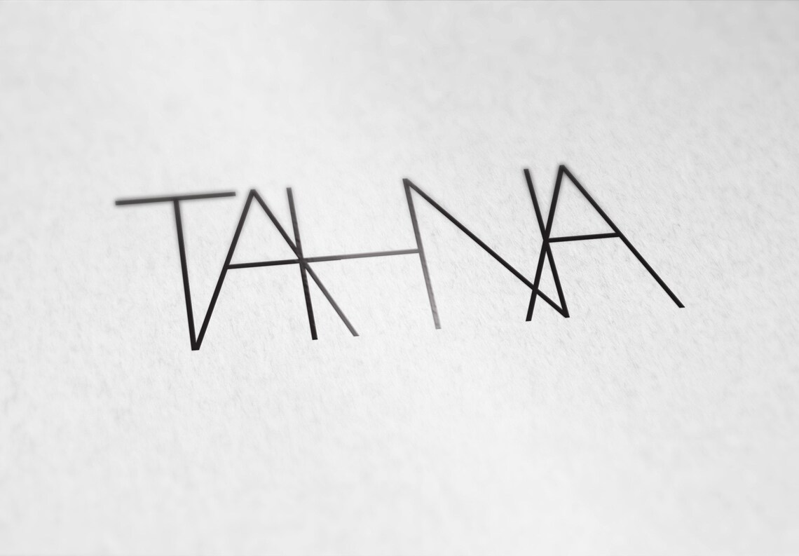 Custom Line Name Logo Design for Personal or Business Use - Etsy