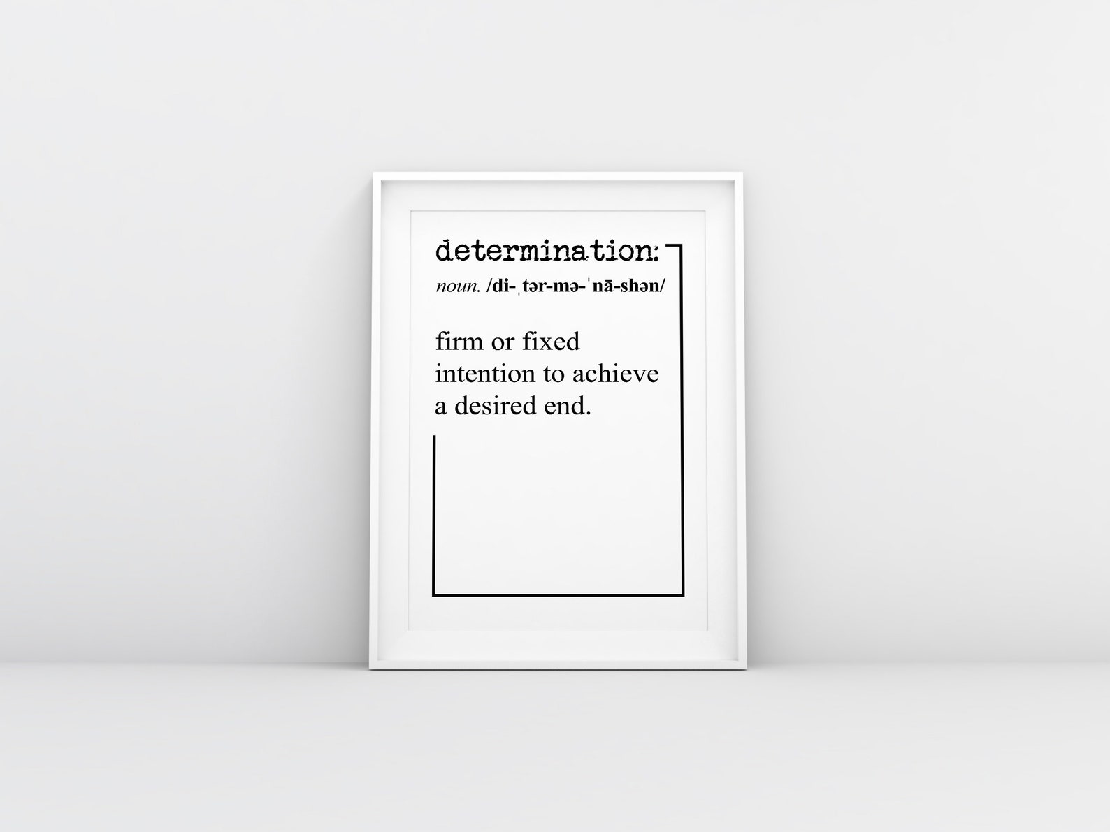 Determination Print, Definition Print, Printable, Motivational Quote ...