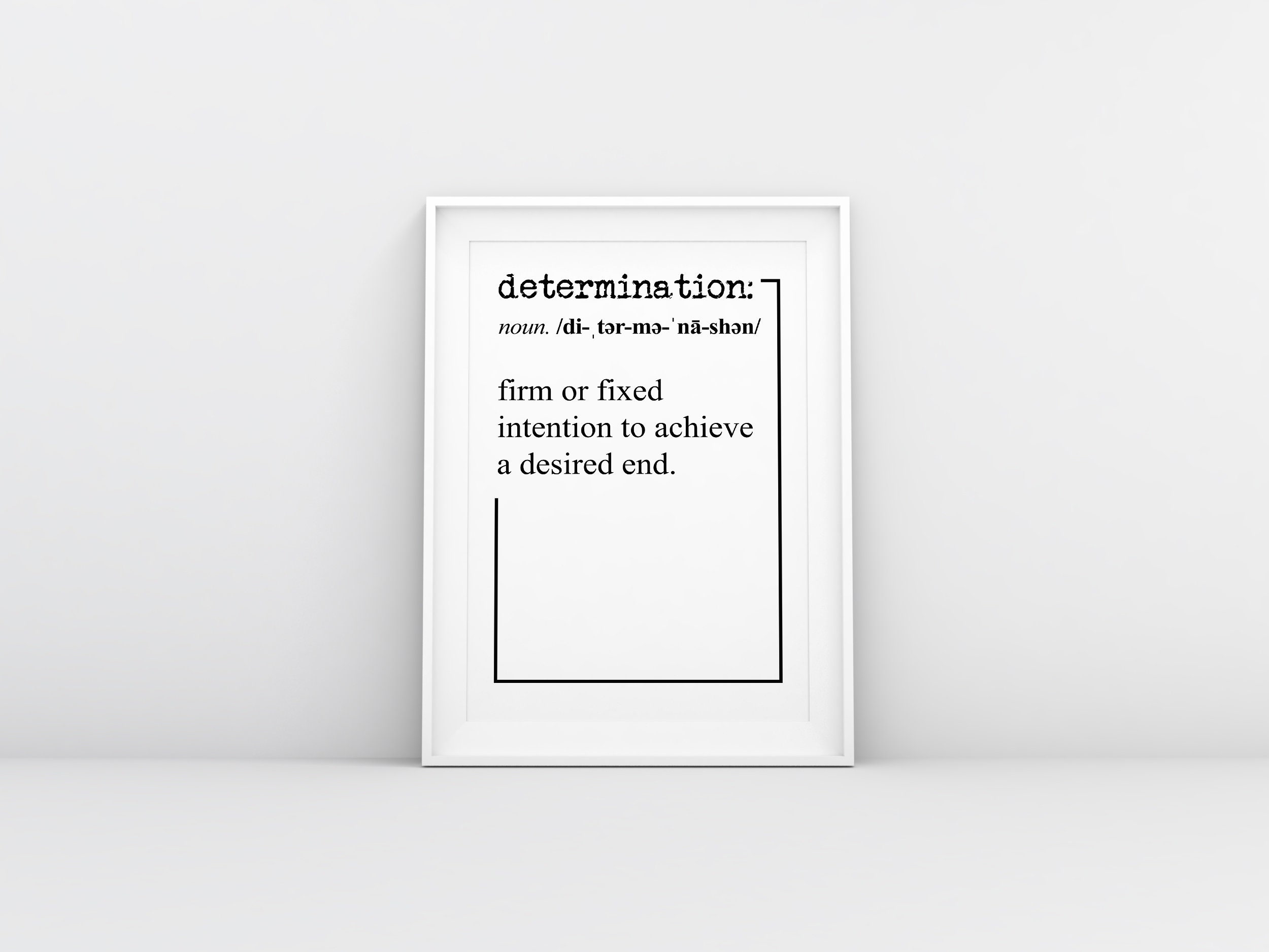 Determination Print, Definition Print, Printable, Motivational Quote ...