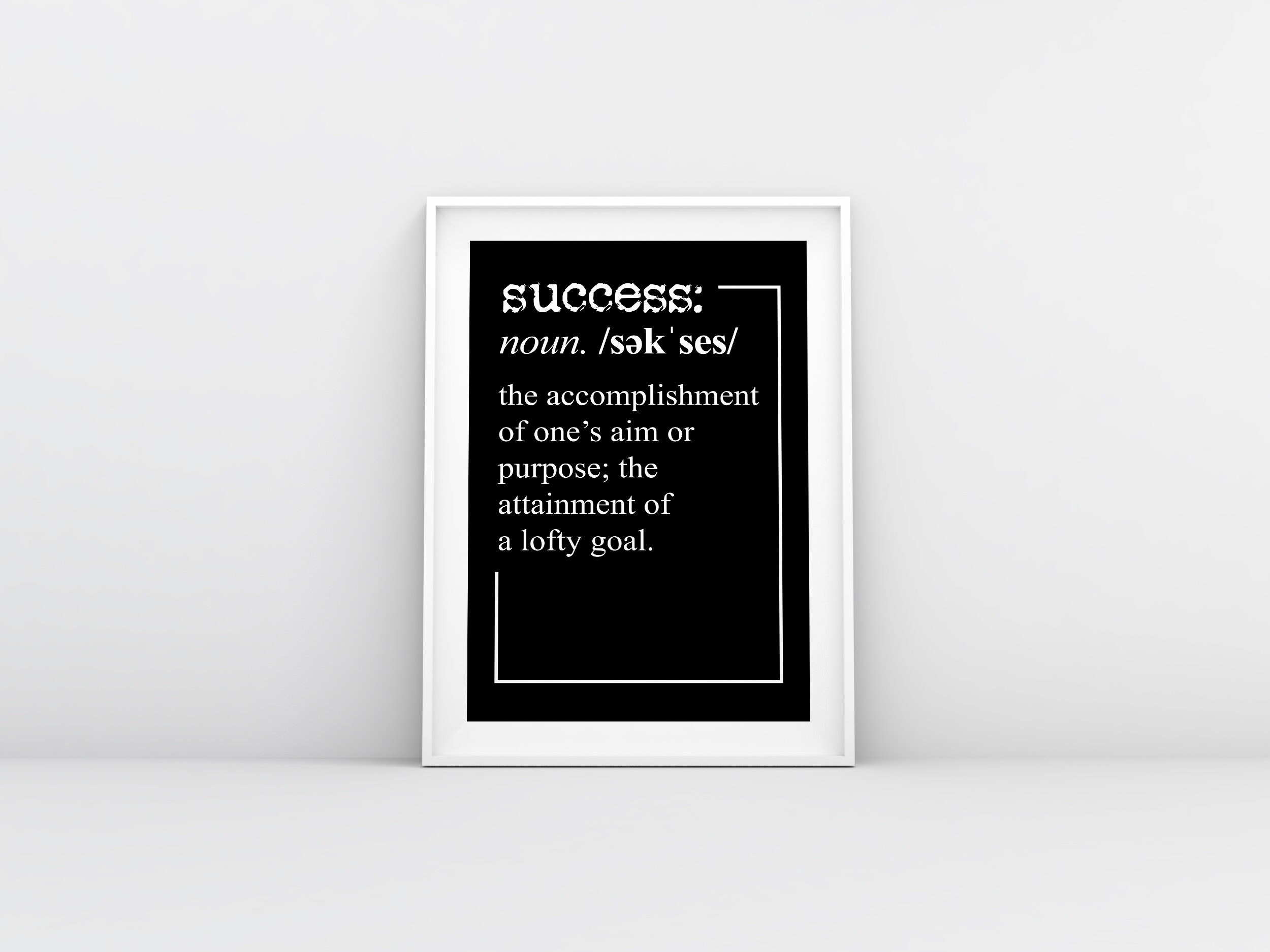 Success Print Definition Print Printable Motivational - Etsy