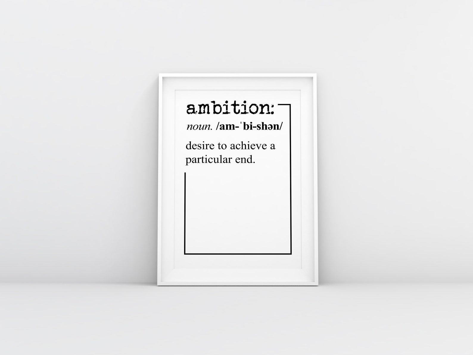 Ambition Print, Definition Print, Printable, Motivational Quote ...