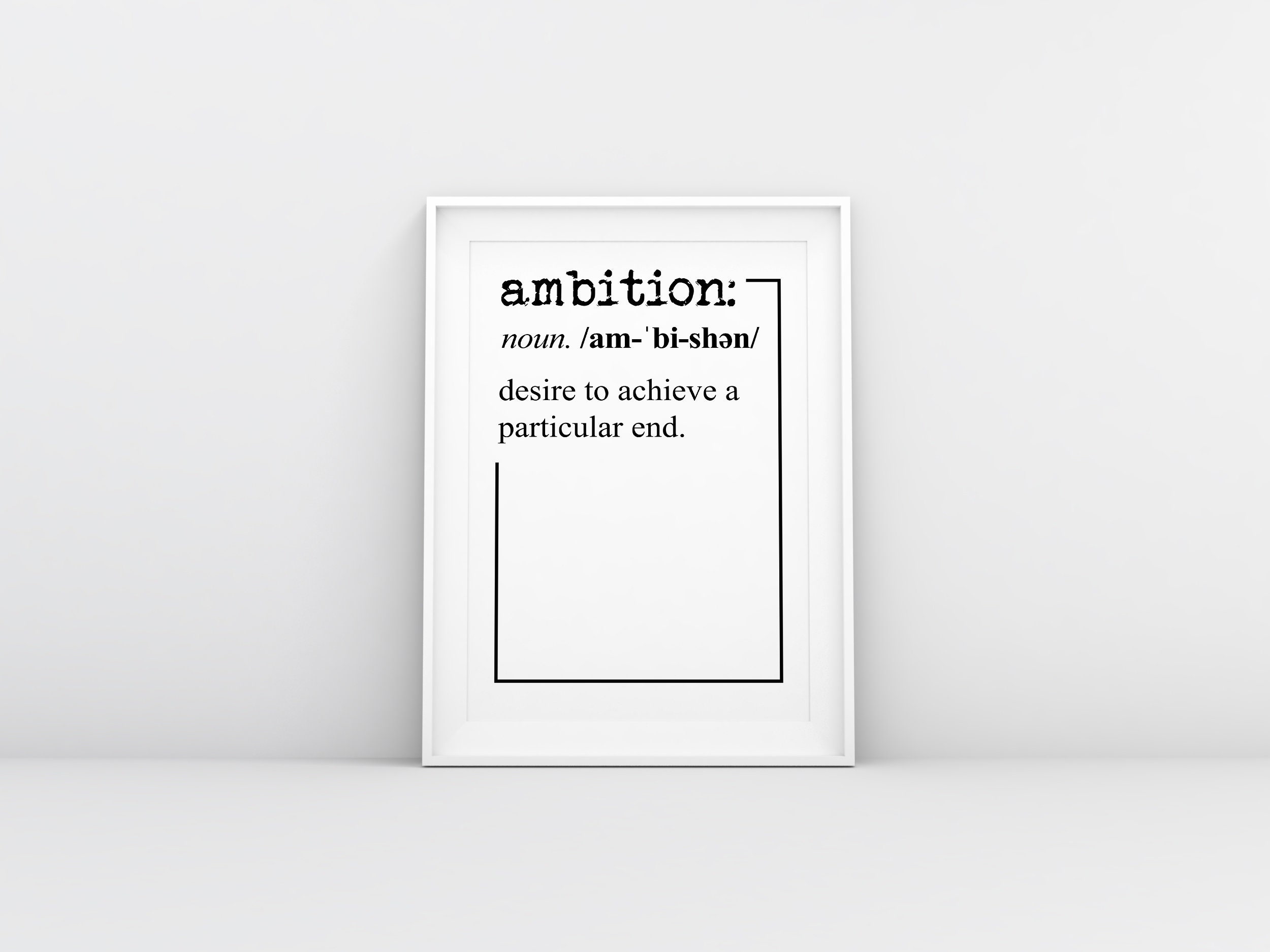 Ambition Print, Definition Print, Printable, Motivational Quote ...