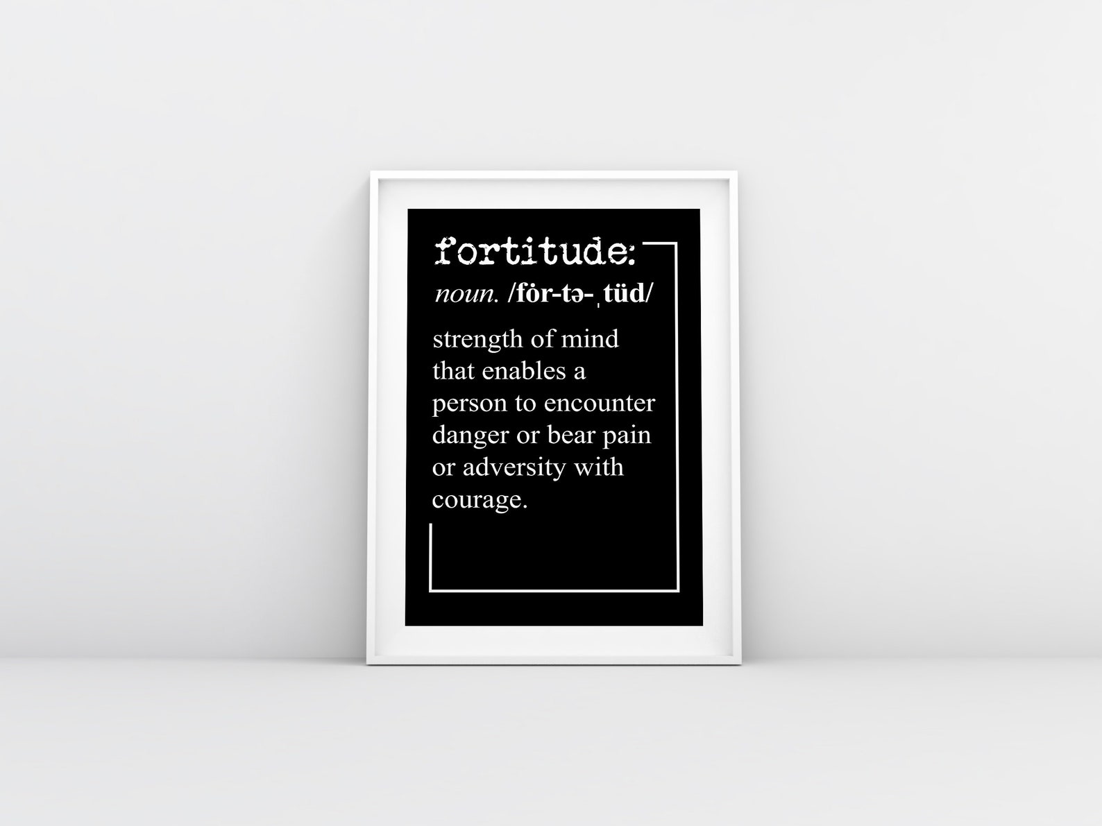Fortitude Print, Definition Print, Printable, Motivational Quote ...