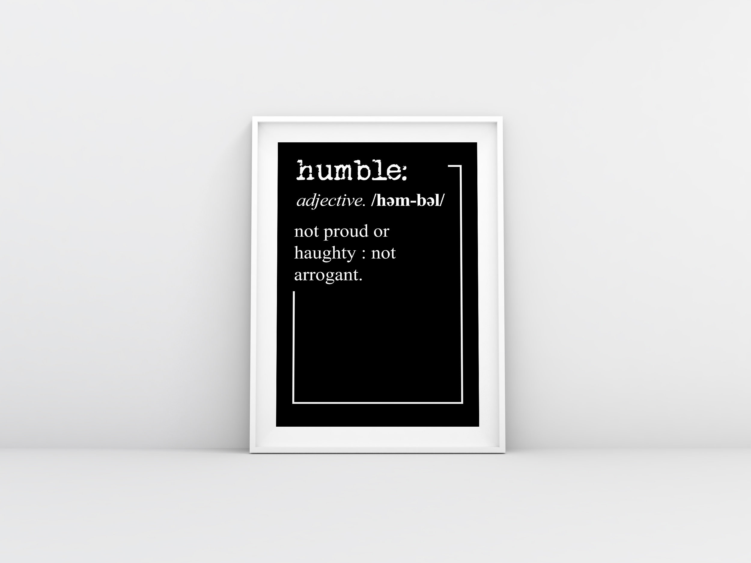 Humble Print, Definition Print, Printable, Motivational Quote, Humble ...
