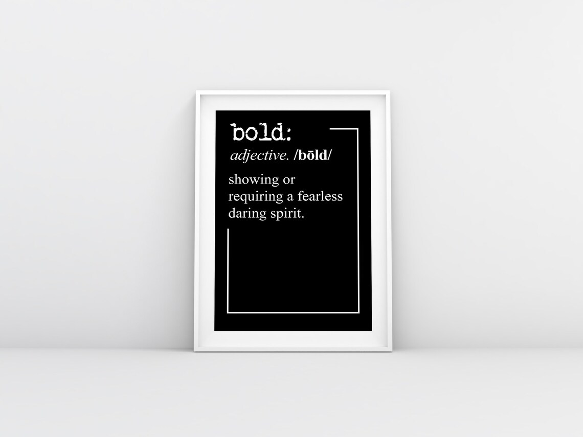 Bold Print, Definition Print, Printable, Motivational Quote, Bold Wall ...