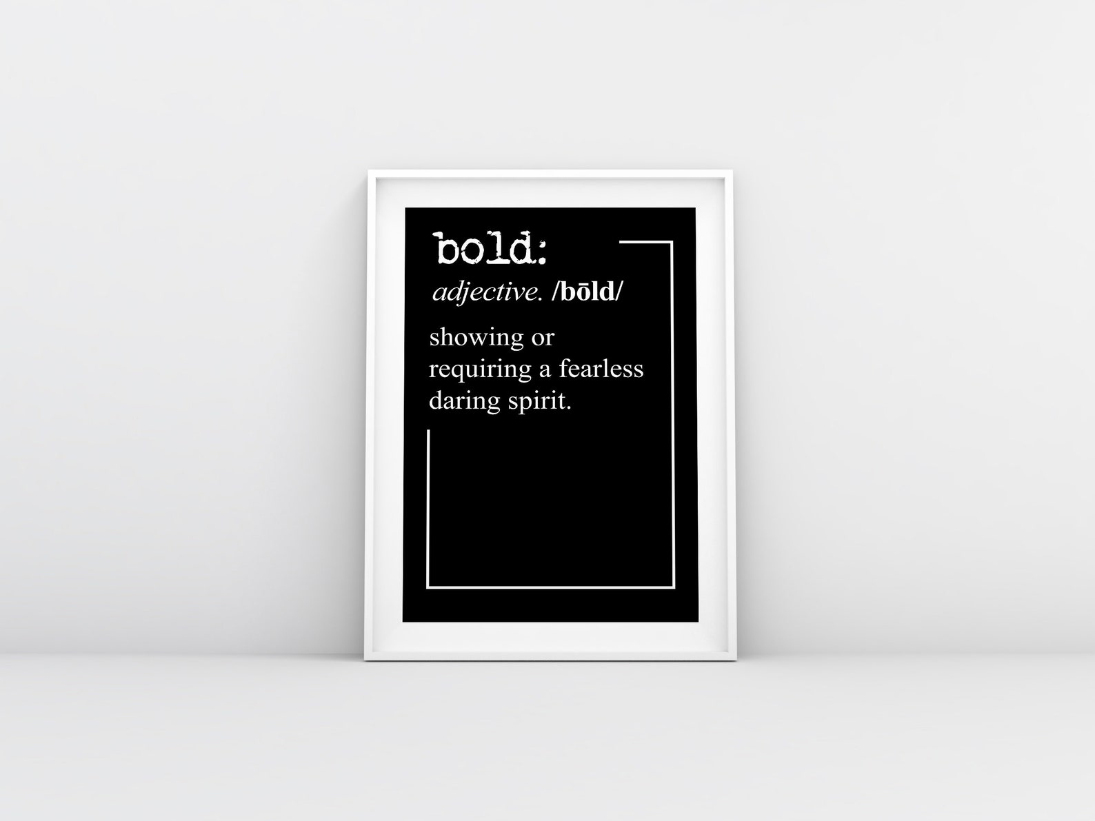 Bold Print, Definition Print, Printable, Motivational Quote, Bold Wall ...