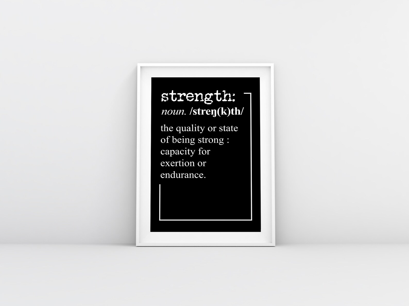 Strength Print, Definition Print, Printable, Motivational Quote ...