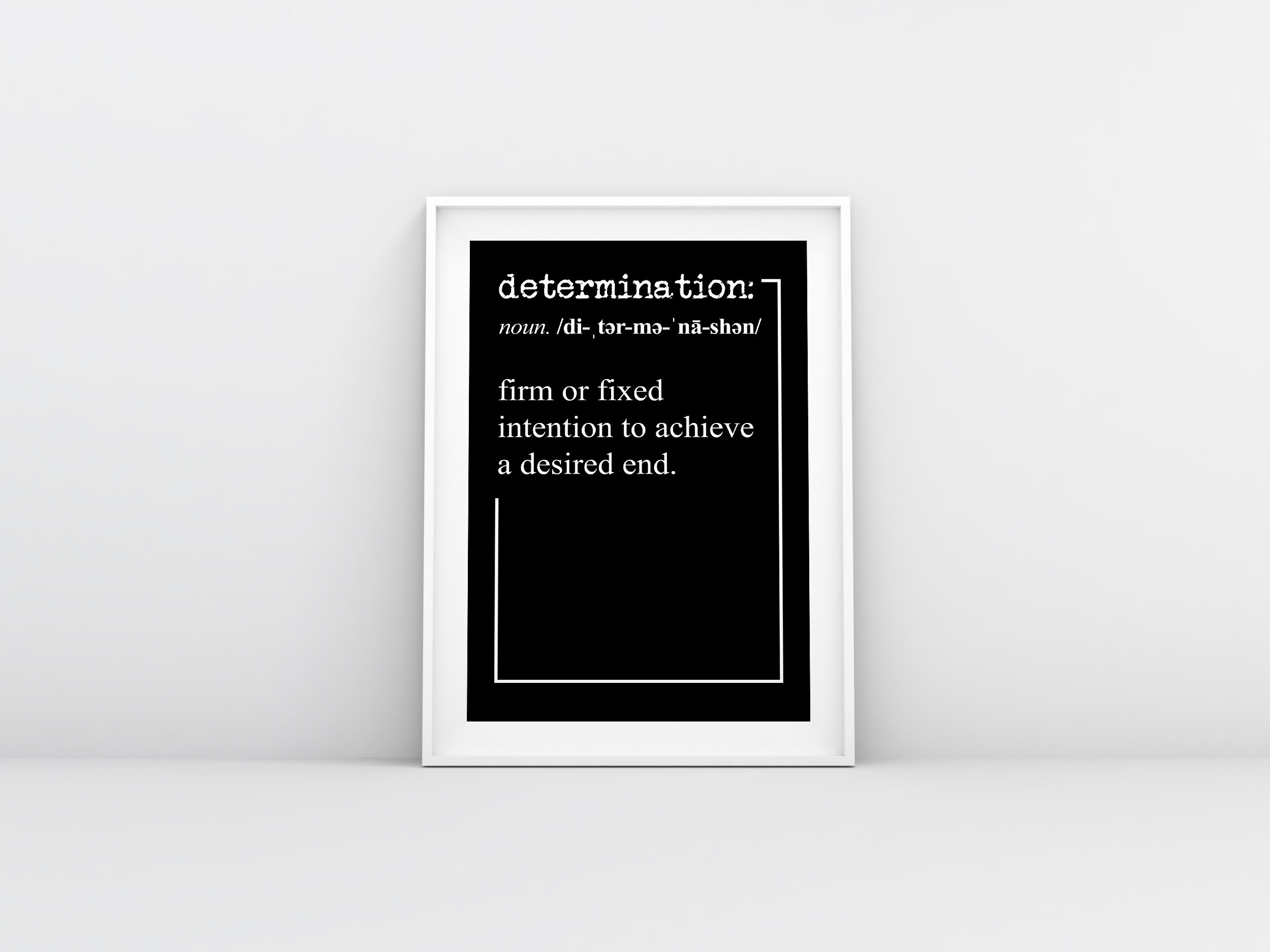 Determination Print, Definition Print, Printable, Motivational Quote ...