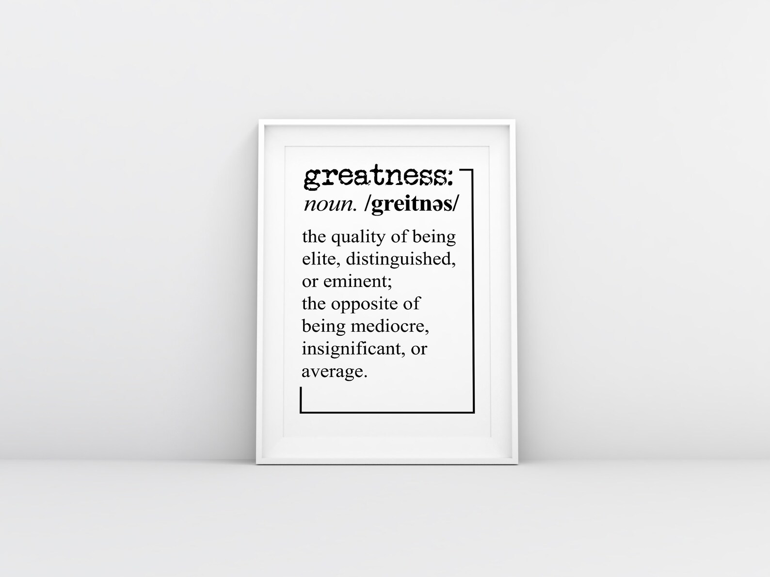 Greatness Print, Definition Print, Printable, Motivational Quote ...