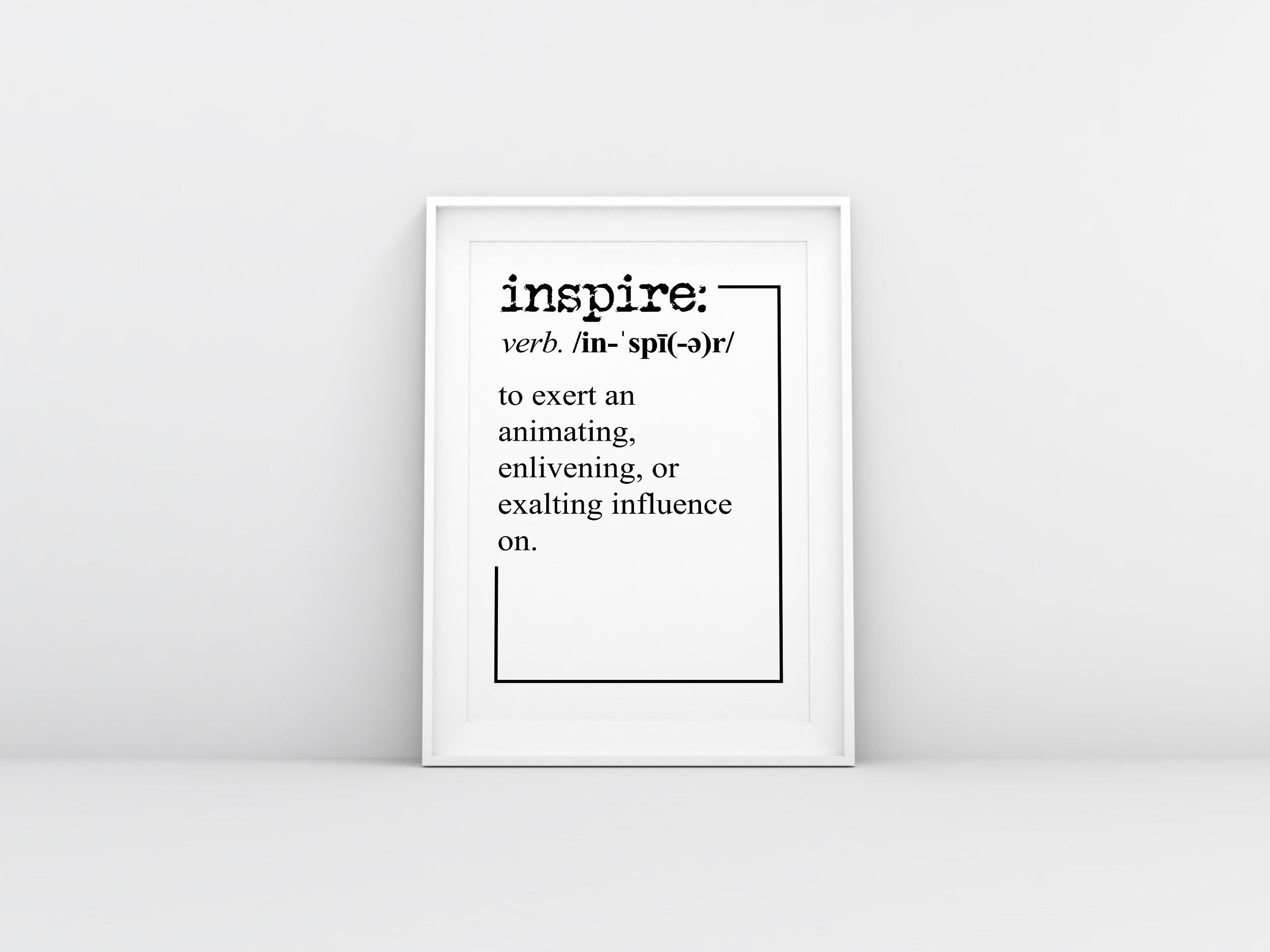 Inspire Print, Definition Print, Printable, Motivational Quote, Inspire ...