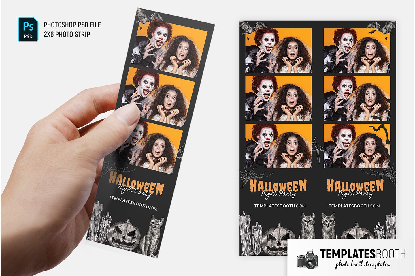 Halloween Photo Booth Template | Photoshop PSD | PNG | Halloween ...