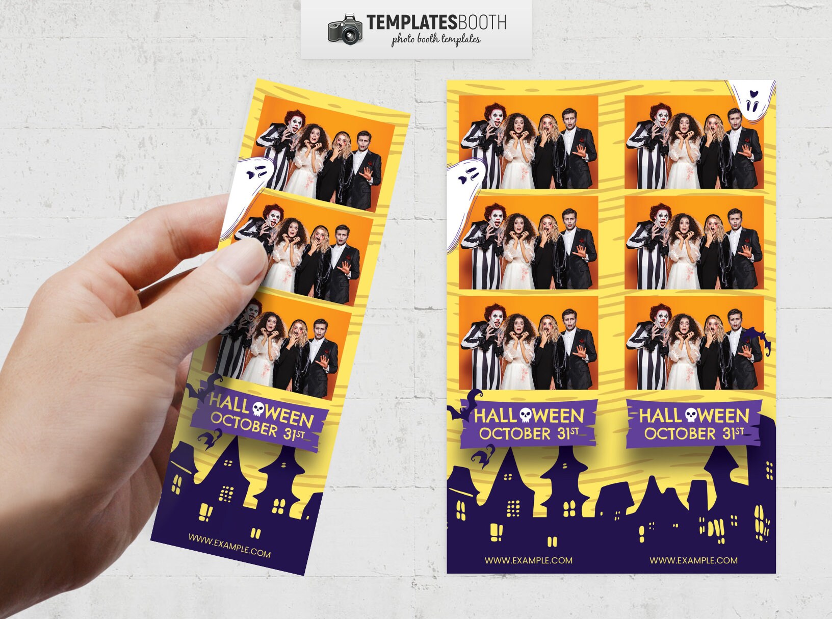 Halloween Photo Booth, Cute Halloween Template, Haunted House ...