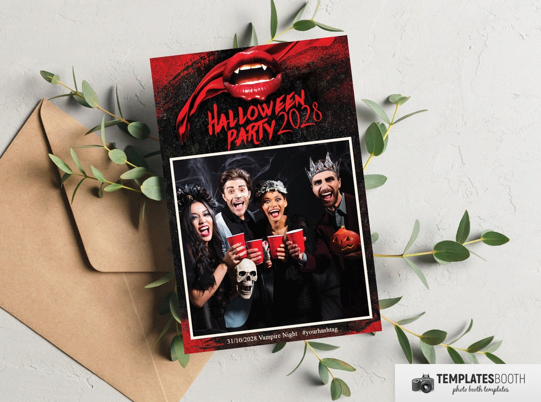 Halloween Photo Booth, Halloween Template, Vampire Party Photobooth ...
