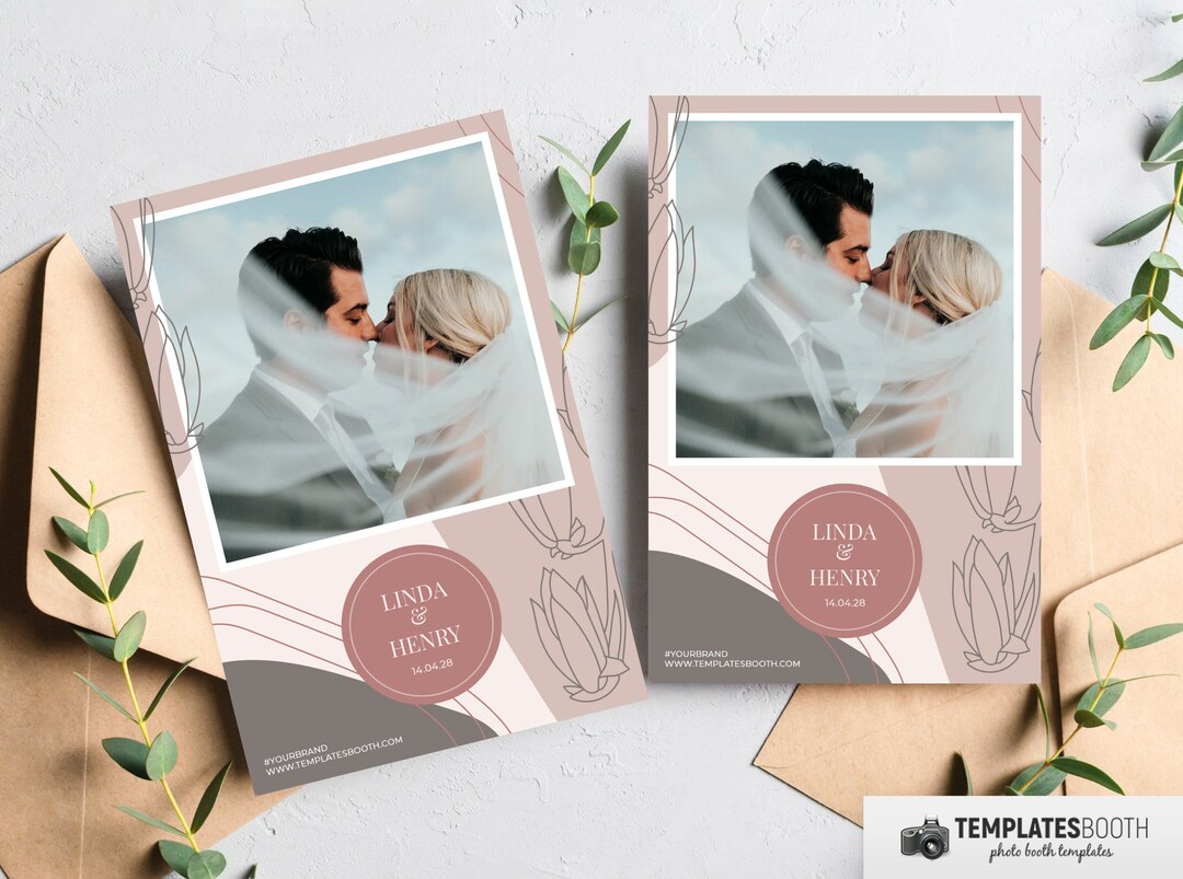 Wedding Photo Booth Pastel Pink Photobooth Template for - Etsy
