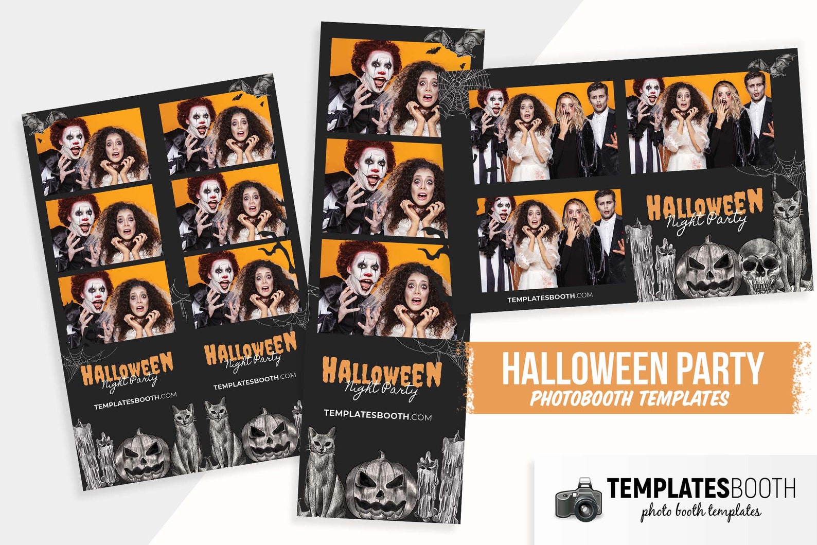 Halloween Photo Booth Template | Photoshop PSD | PNG | Halloween ...