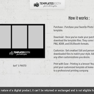 Wedding Photo Booth Template, Elegant Gold Photobooth Template 6x4 3 ...