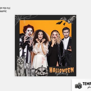 Halloween Photo Booth Template | Photoshop PSD | PNG | Halloween ...