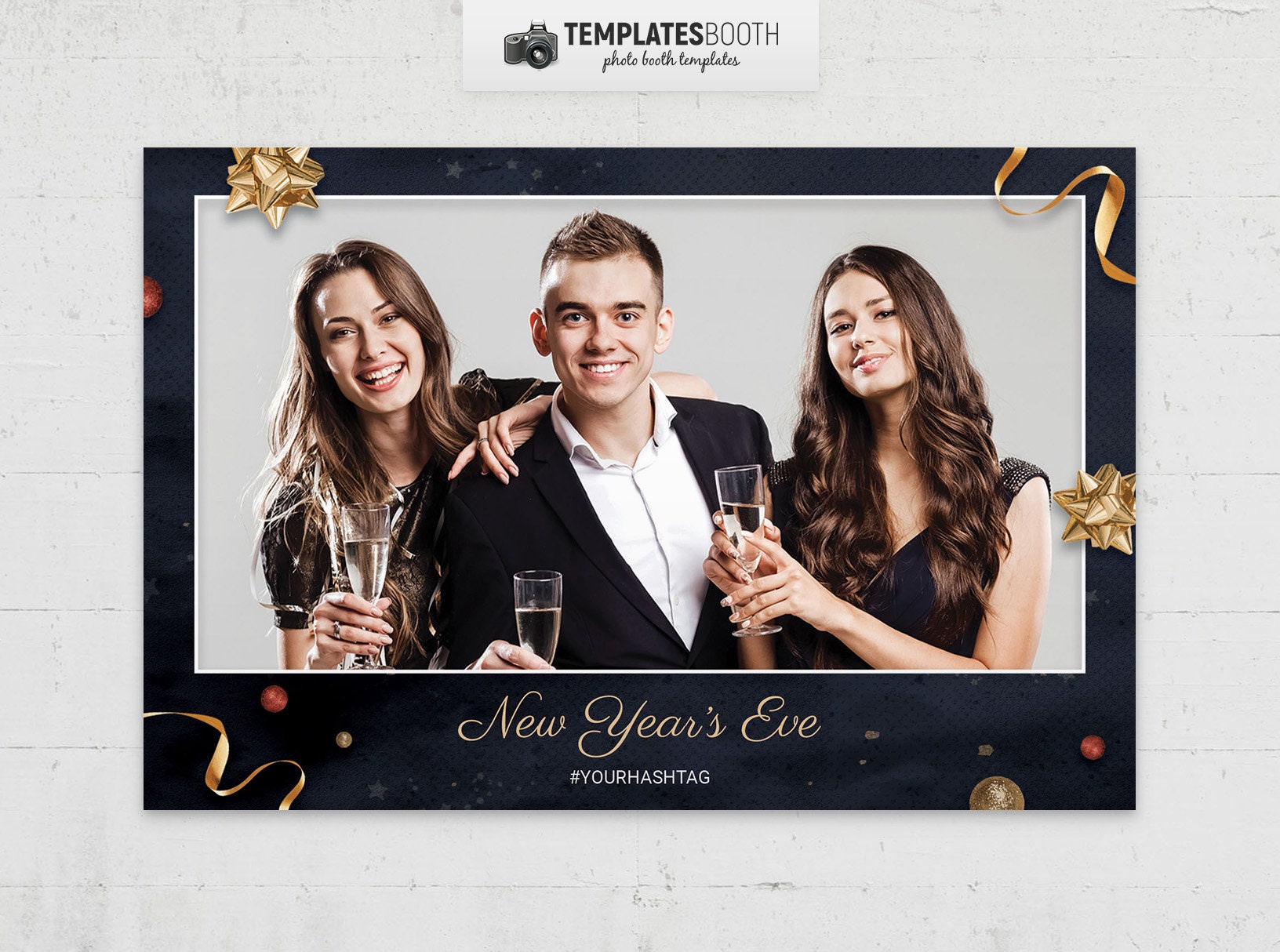 New Years Eve Photo Booth Templete, NYE Party Photobooth in 6x4 1 Photo ...