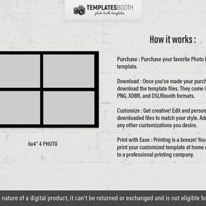 Wedding Photo Booth Template, Art Deco Rosegold Photobooth Template 6x4 ...
