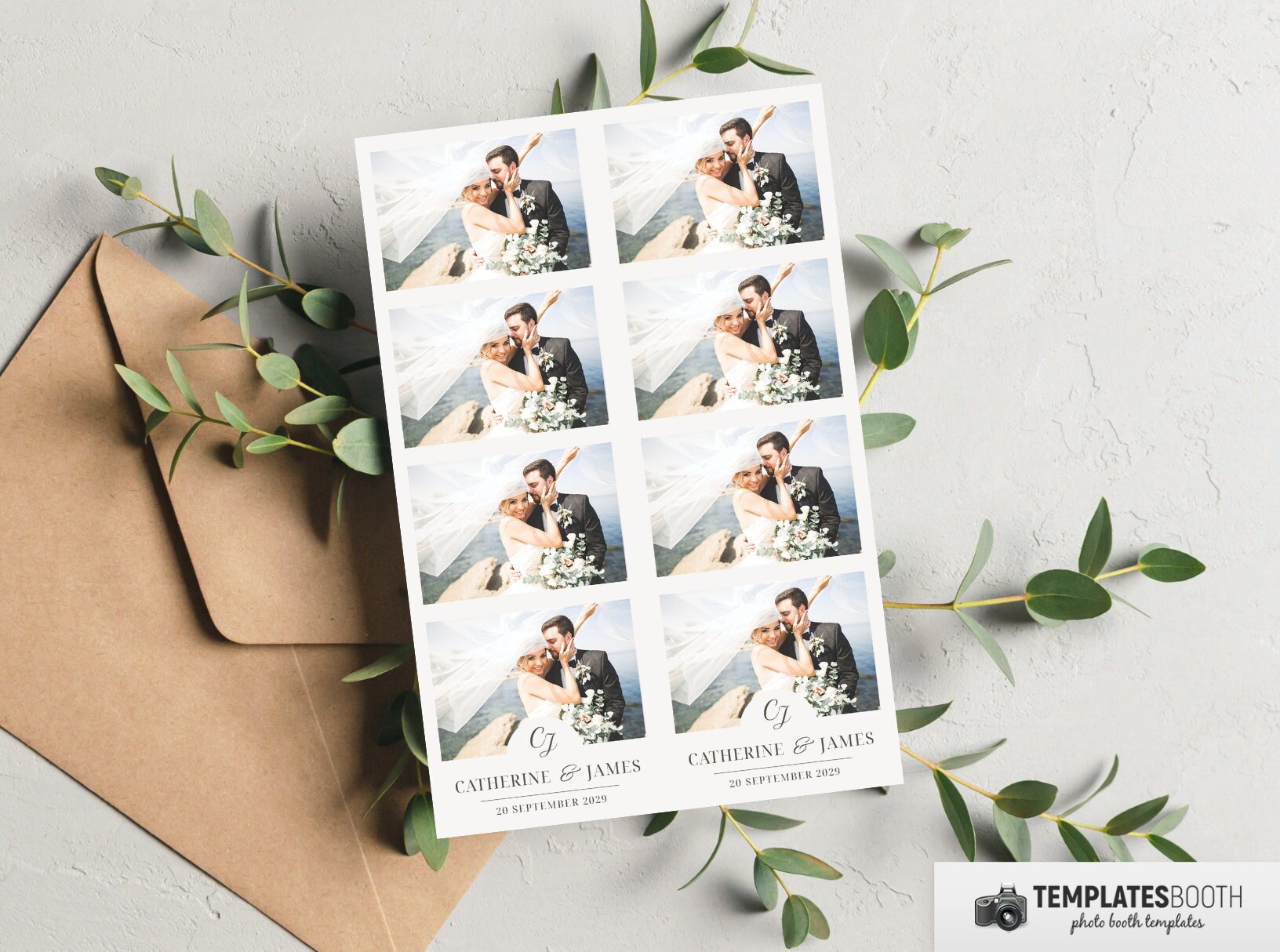 2x6 Wedding Photo Booth Template 2x6 Photo Booth Template Wedding ...