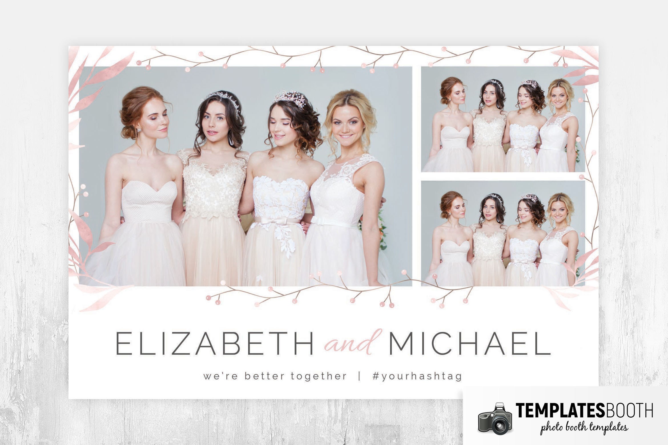 Simple Minimal Elegant Pink Photo Booth Template Photoshop - Etsy