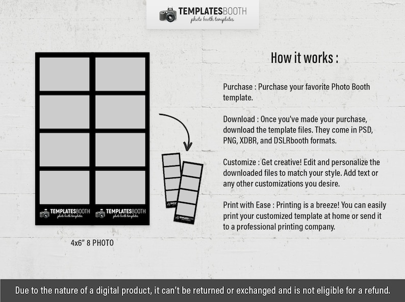 2x6 Wedding Photo Booth Template 2x6 Photo Booth Template Wedding ...