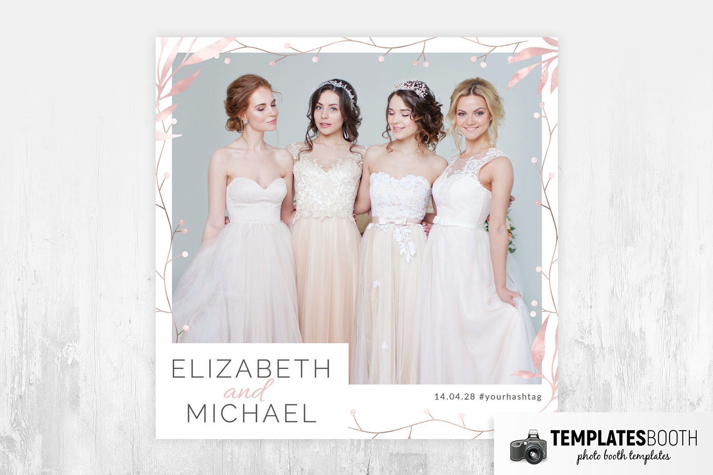 Simple Minimal Elegant Pink Photo Booth Template Photoshop - Etsy