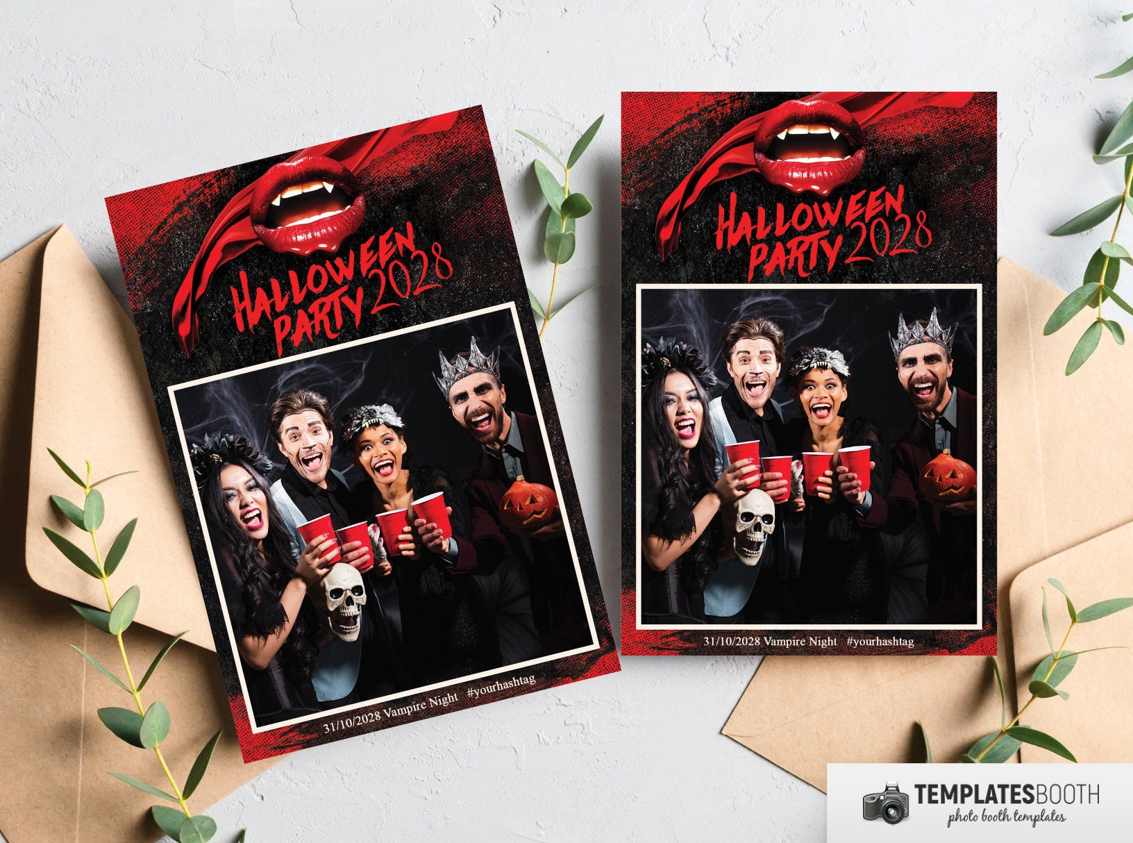 Halloween Photo Booth, Halloween Template, Vampire Party Photobooth ...