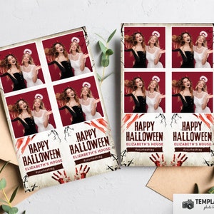 Halloween Photo Booth, Happy Halloween Template, Bloody Halloween ...