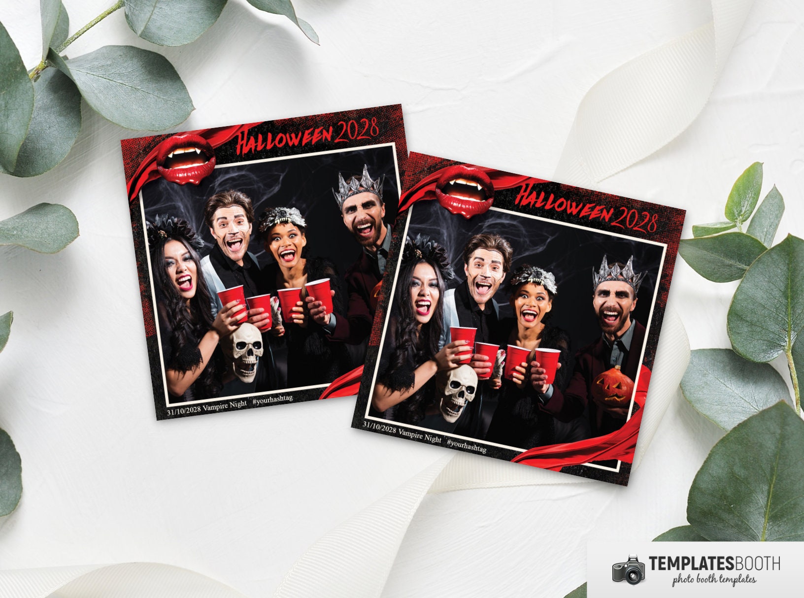 Halloween Photo Booth, Halloween Template, Vampire Party Photobooth ...