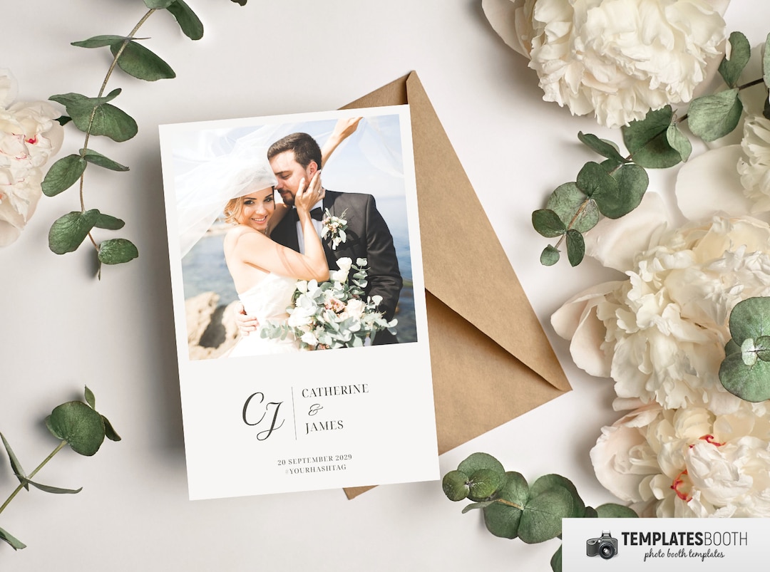 Minimal Wedding Photo Template Wedding Photobooth Templates Wedding ...
