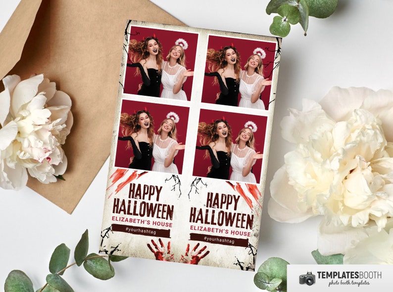 Halloween Photo Booth, Happy Halloween Template, Bloody Halloween ...
