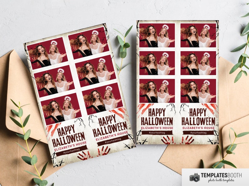 Halloween Photo Booth, Happy Halloween Template, Bloody Halloween ...