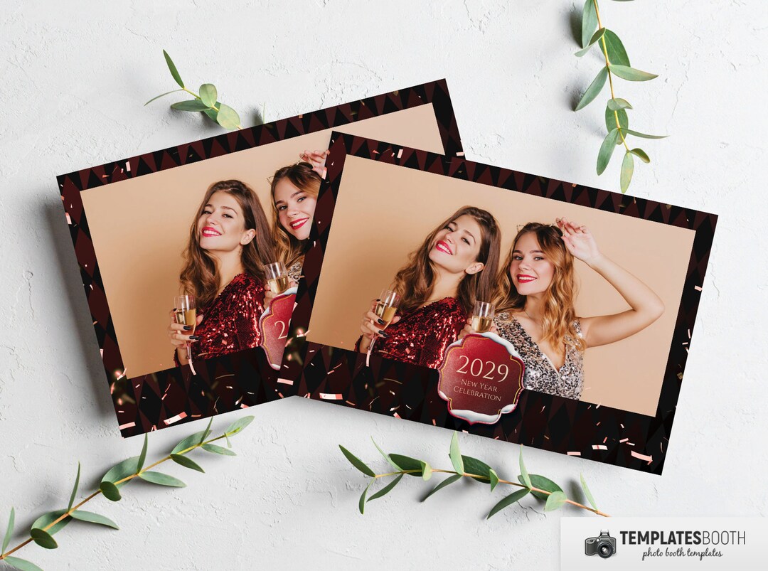 New Year Photo Booth, Festive NYE Party Photobooth in 6x4 1 Photo ...
