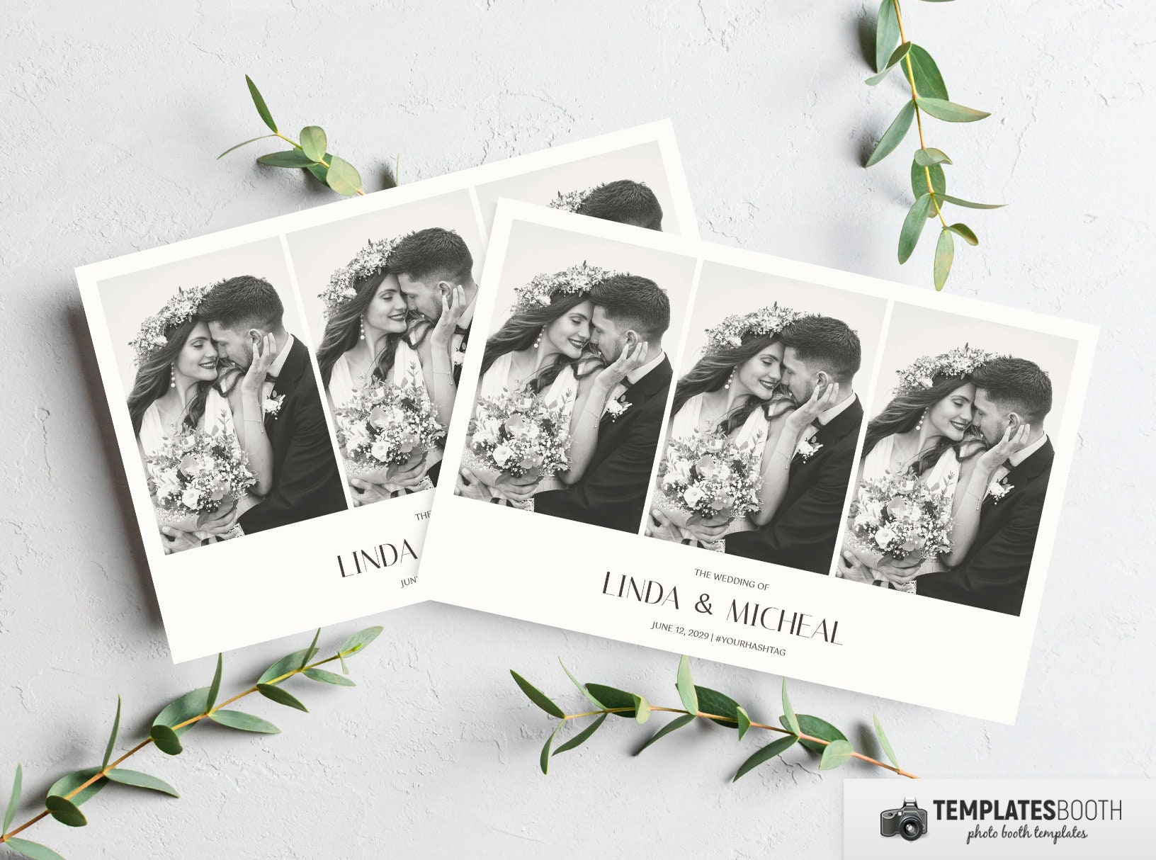 Minimalist Wedding Photo Booth, Anniversary Photobooth Template 6x4 3 ...