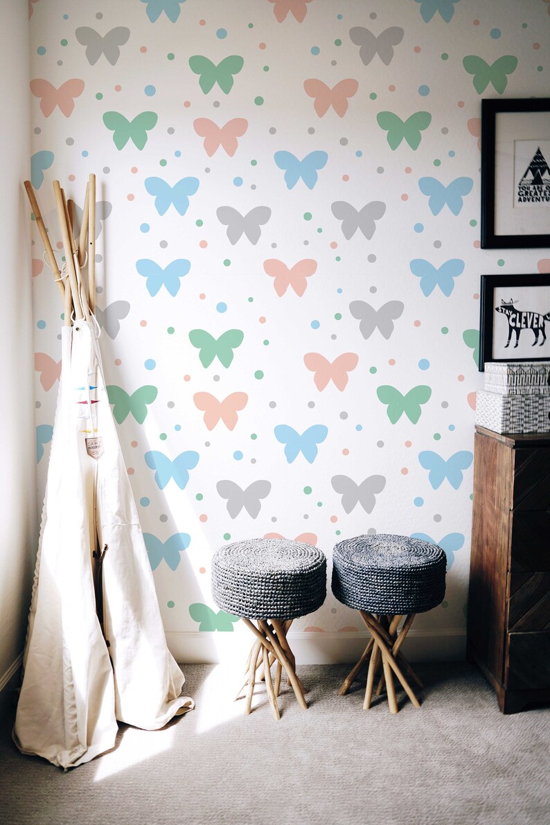 Nursery Pattern Nursery Pattern Removable Wallpaper Peel - Etsy