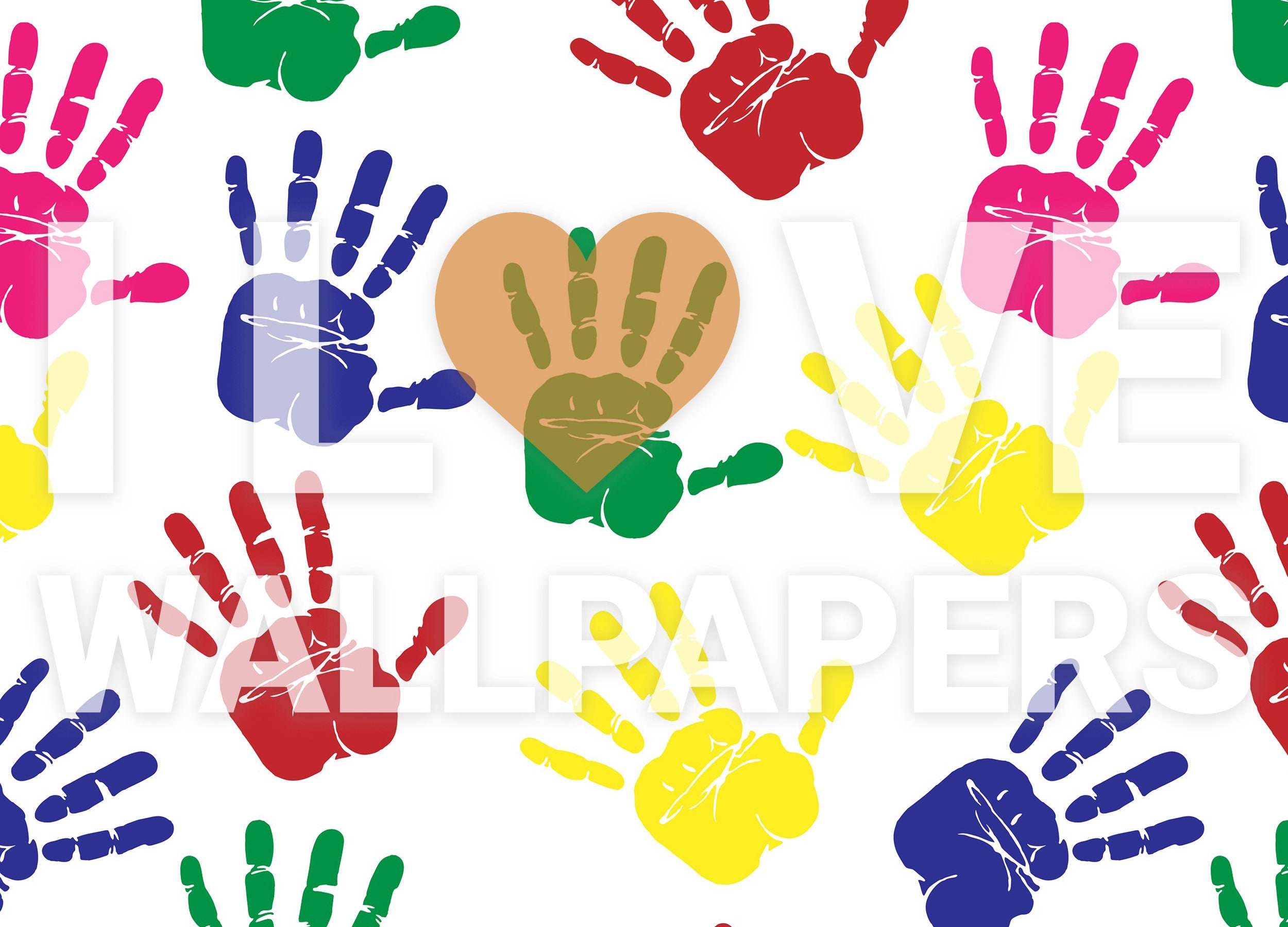 Hand Prints | Hand Prints Removable Wallpaper | Peel and Stick Mural ...