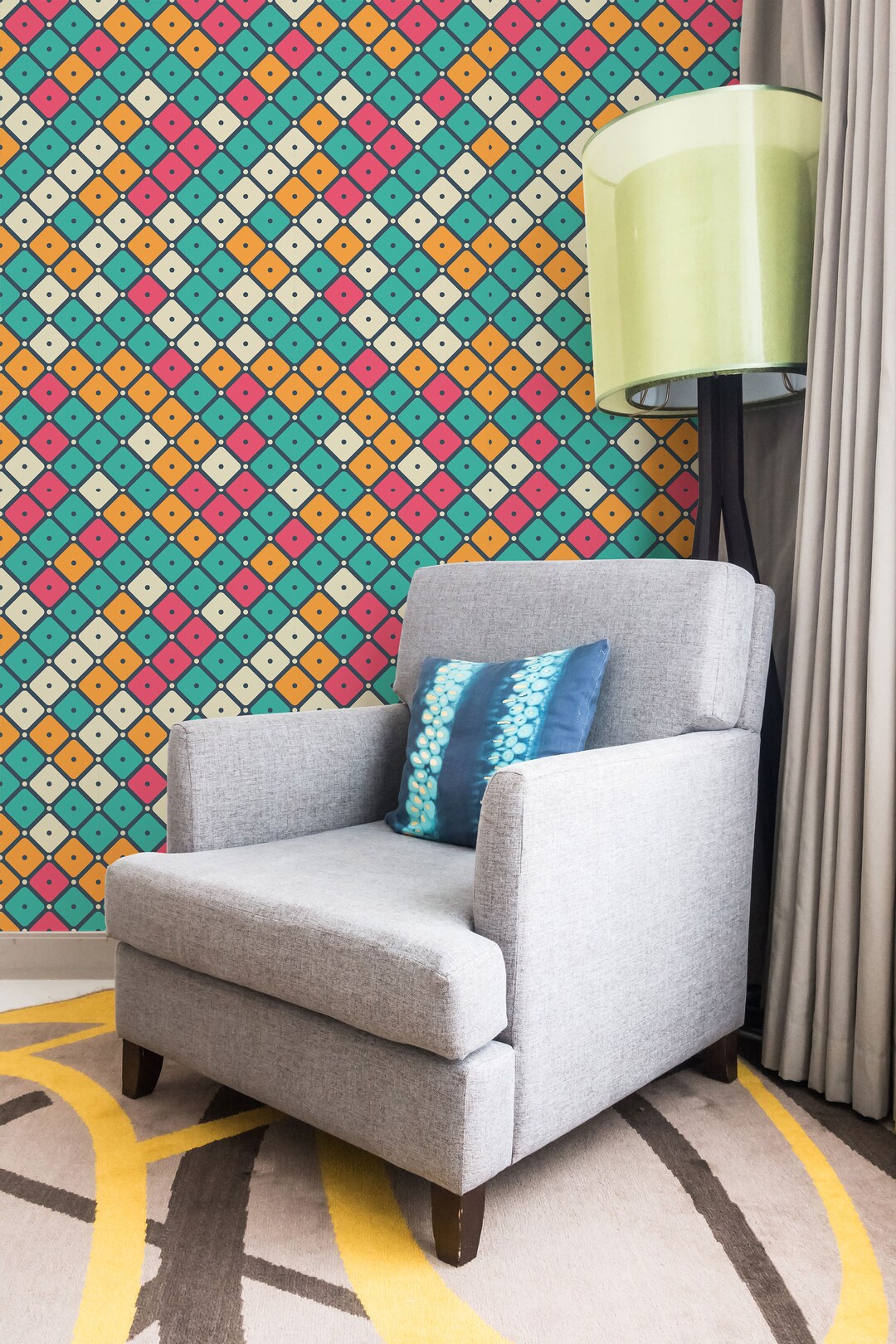 Retro Snake | Retro Snake Removable Wallpaper | Peel and Stick Mural ...