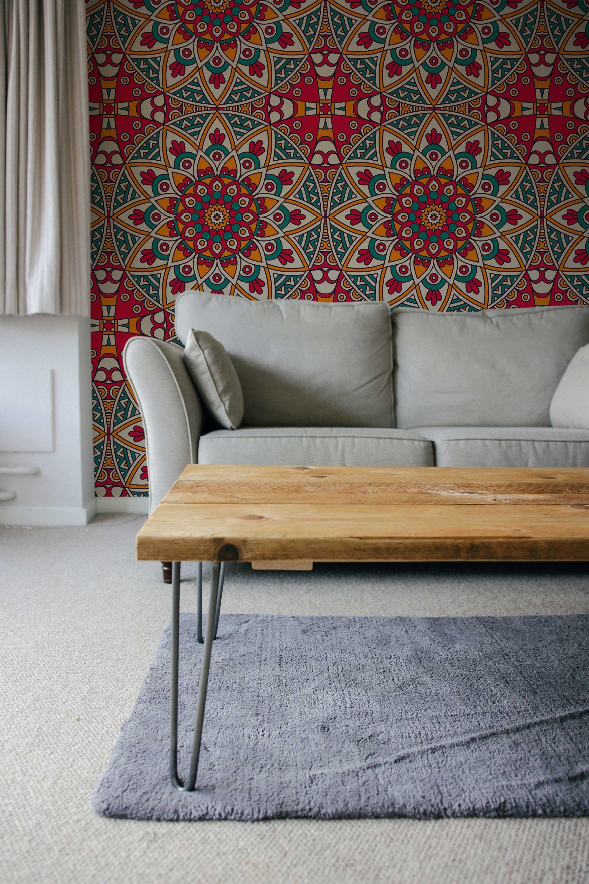 Mexico Design Removable Wallpaper Peel and Stick Boho Tribal Mural ...