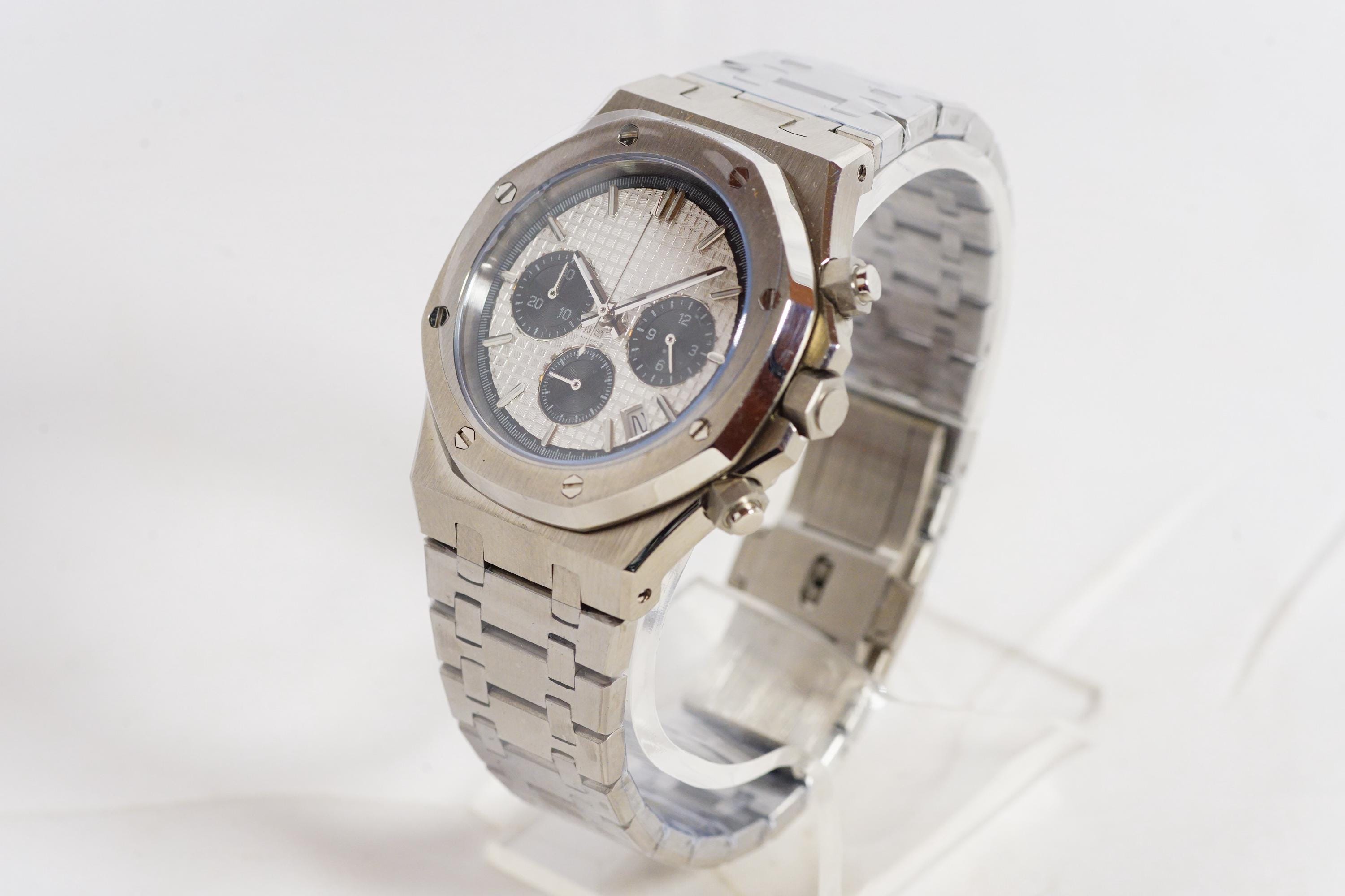 Custom Mod Panda Flyback Panda Chronograph Watch, Seiko VK64 Quartz ...