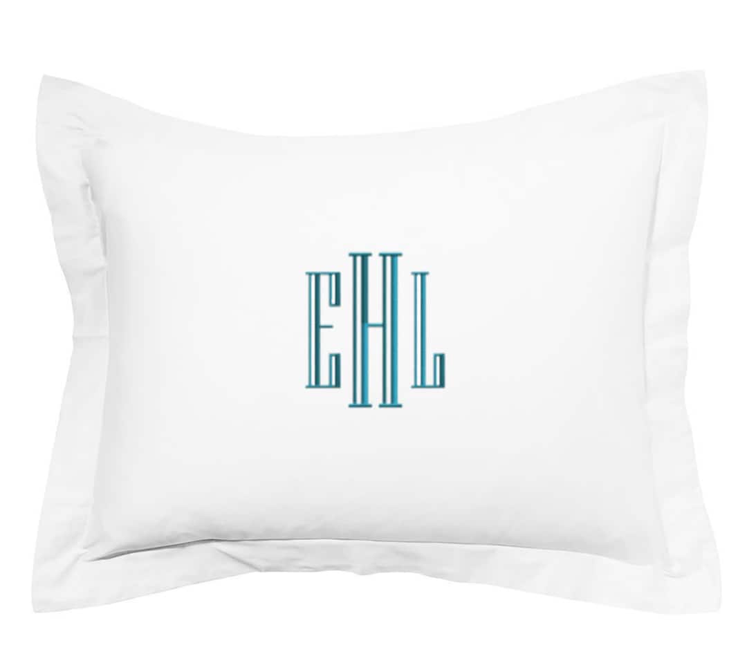 Pillow Sham-embroidered-monogrammed-personalized Full-queen ...