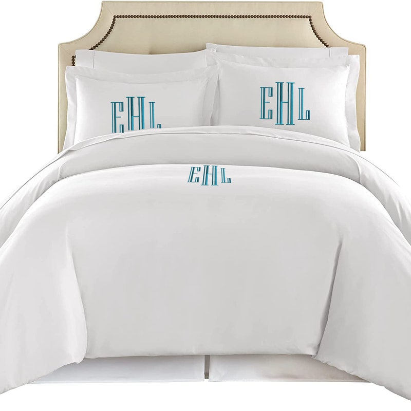Monogram Duvet Cover Full - Etsy