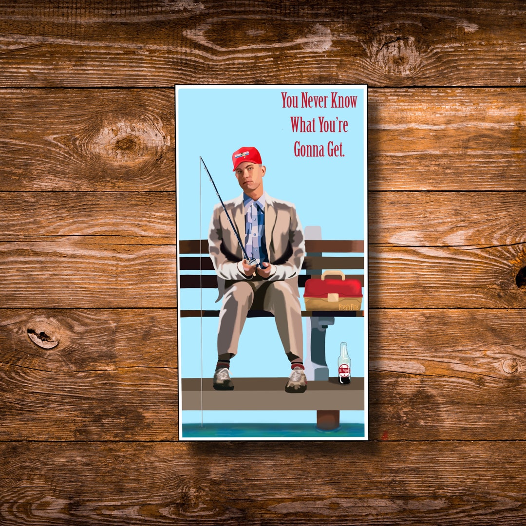 Forrest Gump Fishing Sticker, Bubba Gump Sticker, Fishing Sticker ...