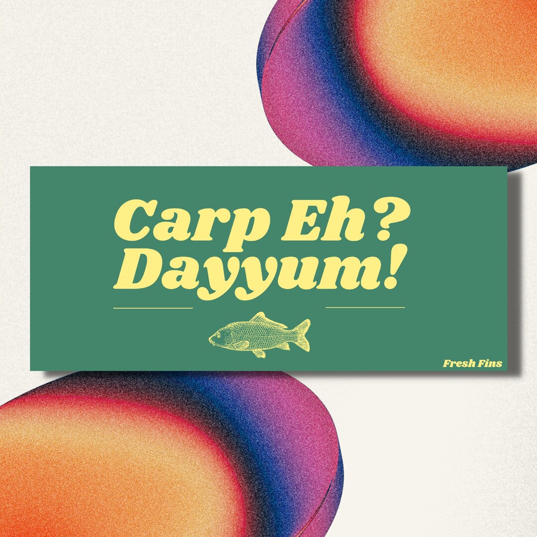 Carp Fishing Bumper Sticker, Carpe Diem Sticker, Fly Fishing Sticker ...