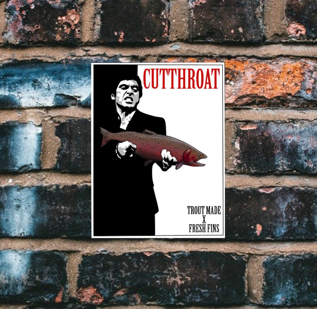 Scarface Fly Fishing Sticker, Cutthroat Sticker, Fishing Sticker, Al ...